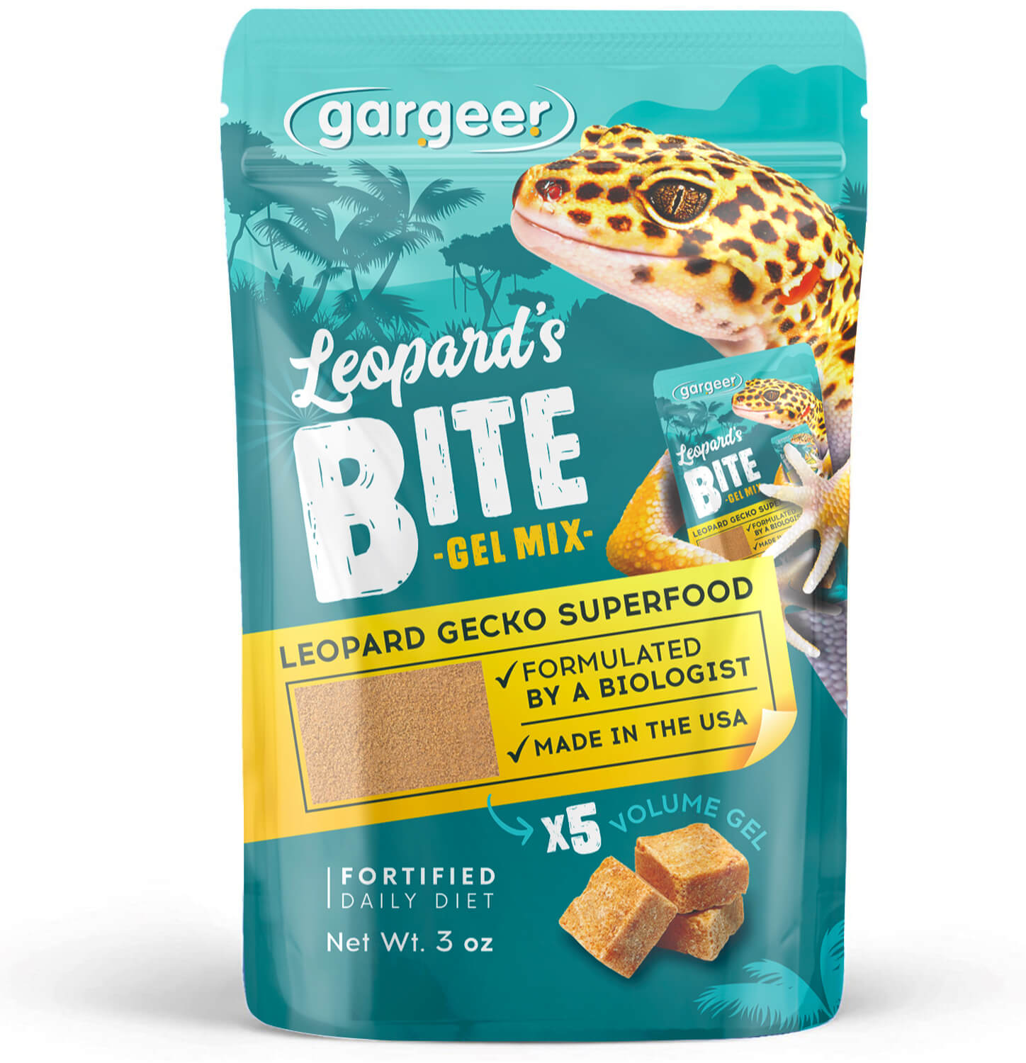 Gargeer Leopard Gecko Food Complete Gel Diet for Both Juveniles and Ad