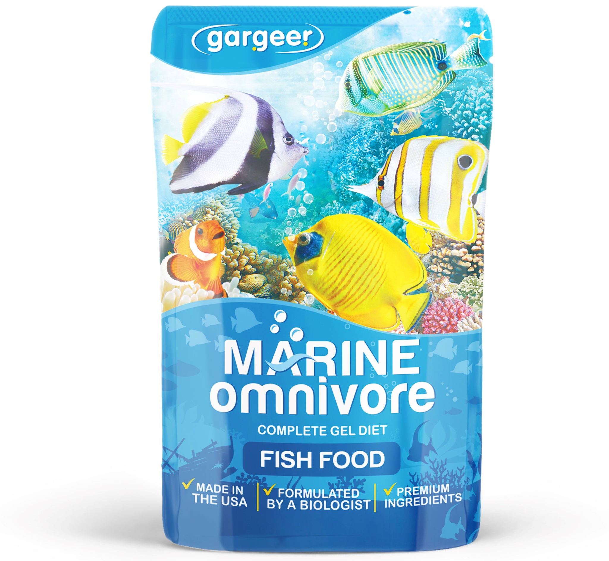 Marine Omnivore Fish Food Complete Saltwater Fish Gel Diet for Both Ju